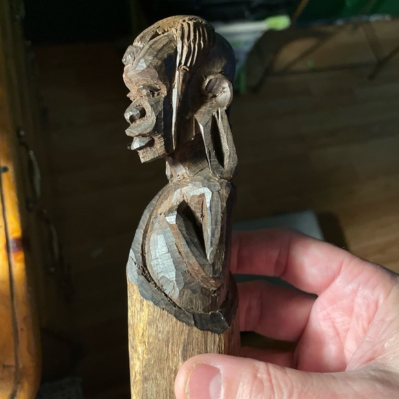 Art | Vintage Mahogany Wood Sculptureafrican Tribal Statue Handcarved ...